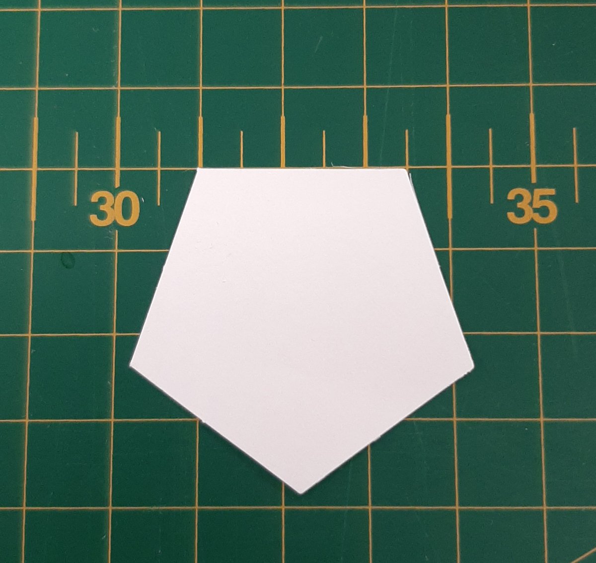 Femkant 2,5 cm - Pap - Patchworkbutikken i Nordsjælland